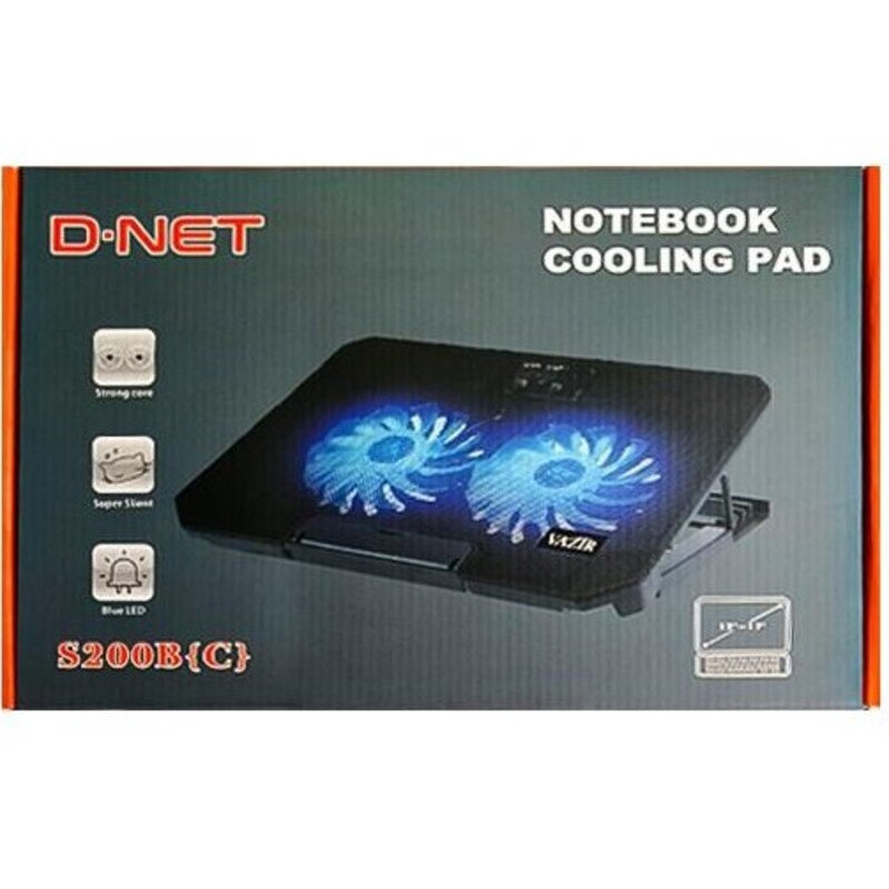 پایه خنک کننده لپ تاپ 2 فن d-net مدل S200