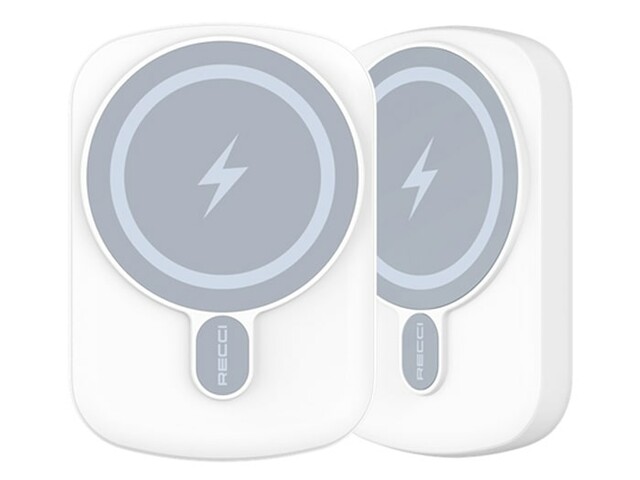 پاوربانک و شارژر بیسیم 10000 میلی‌آمپرساعتی رسی RECCI RPB-P22 10000mah 15W magnetic wireless ...