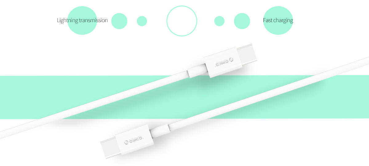 کابل فست شارژ دو سر تایپ سی اوریکو مدل BCU-10 به طول 1 متر